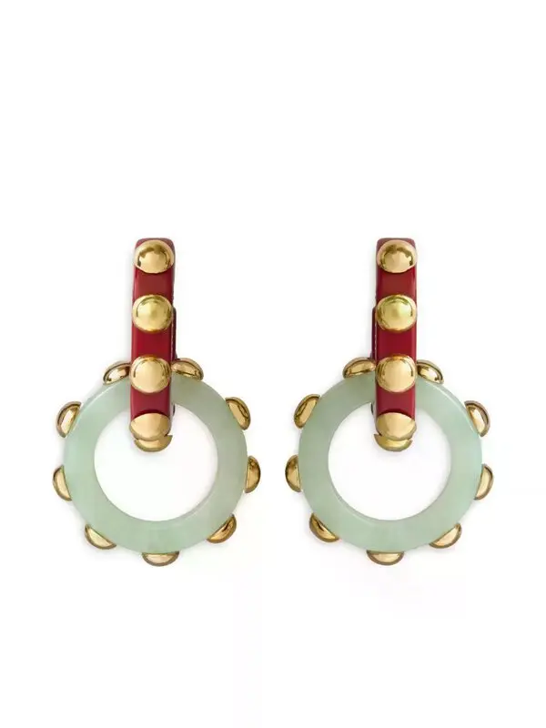 La DoubleJ Double Hoop Earrings - Gold