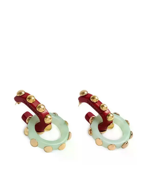 La DoubleJ Double Hoop Earrings - Gold