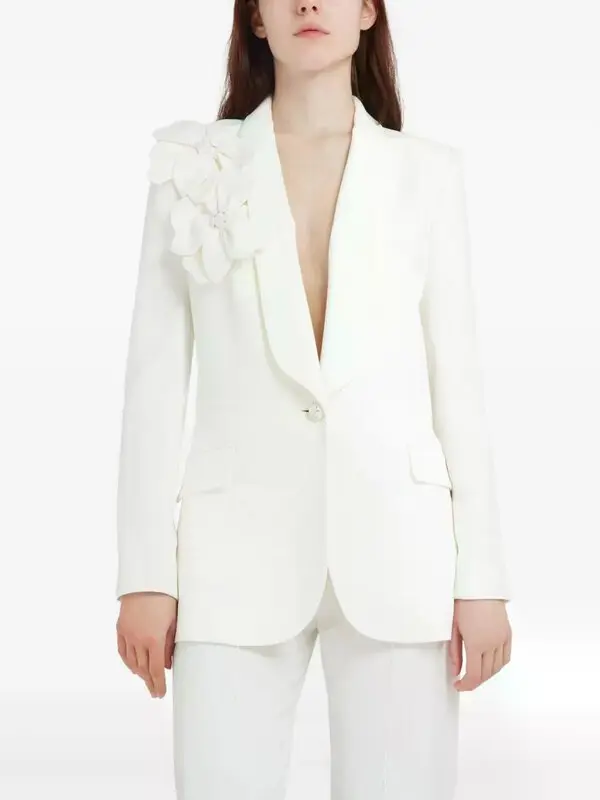 Elie Saab Floral-appliqué Blazer