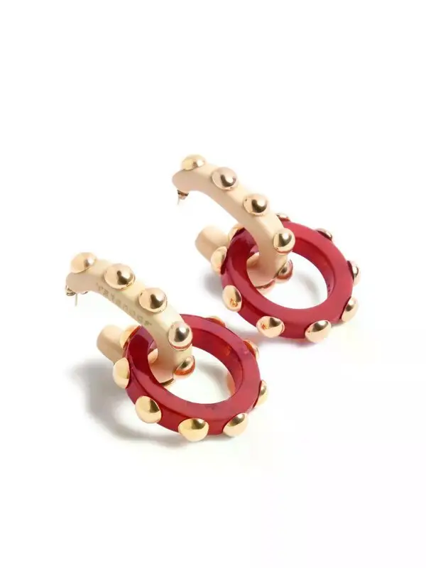 La DoubleJ Double Hoop Earrings - Gold