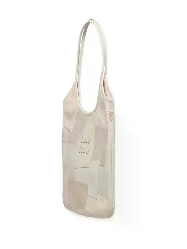 Miu Miu Ivy Leather Patchwork Bag - White