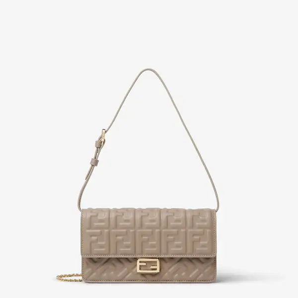 Fendi Wallet On Chain Baguette - Grey