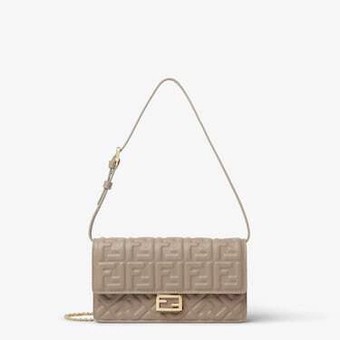 Fendi Wallet On Chain Baguette - Grey