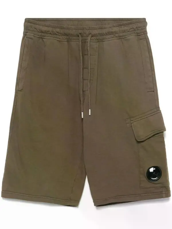 C.P. COMPANY Lens Detailed Track Shorts - Green