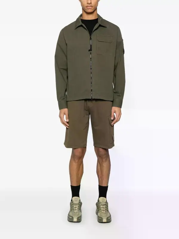 C.P. COMPANY Lens Detailed Track Shorts - Green