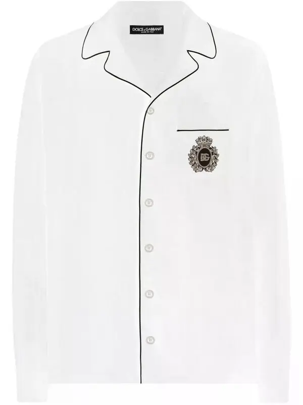 Dolce & Gabbana Logo-patch Shirt - White