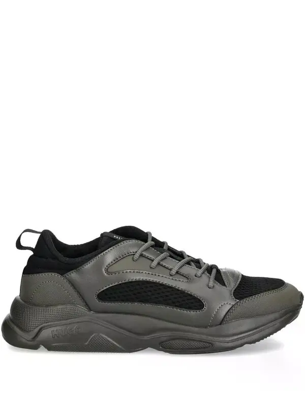 Hugo Mesh-panelled Sneakers - Green