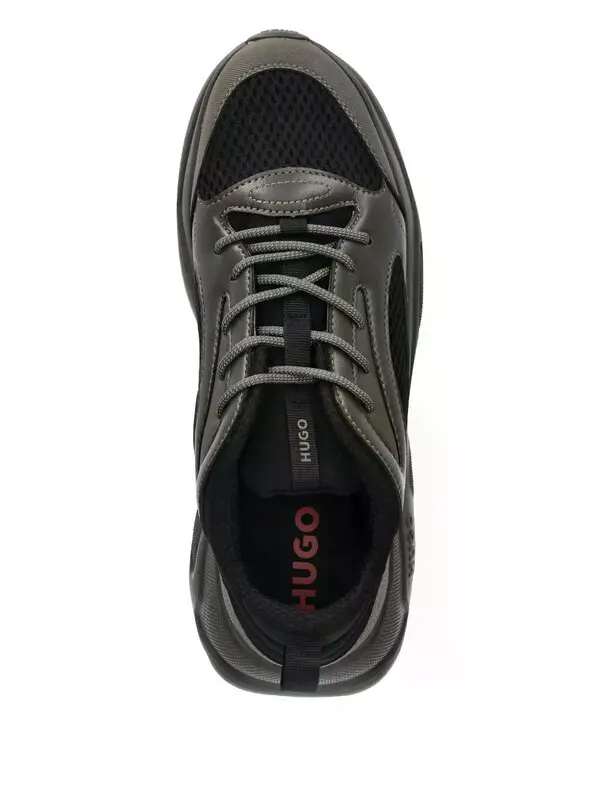 Hugo Mesh-panelled Sneakers - Green