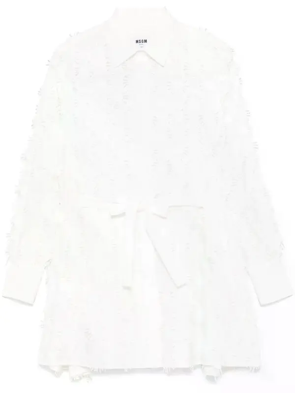 MSGM 3d-detail Mini Dress - White
