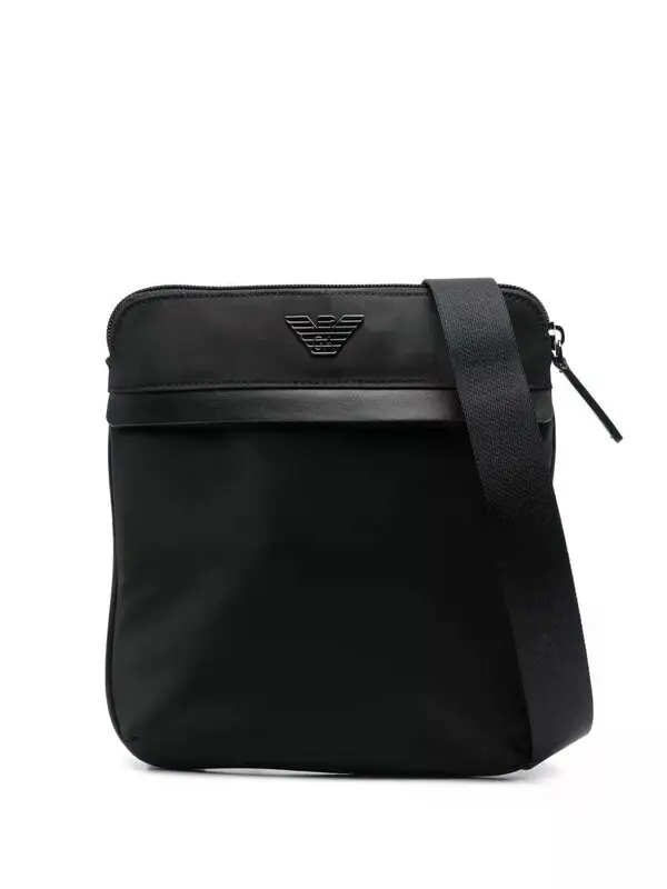 Emporio Armani Logo-plaque Cross Body Bag - Black
