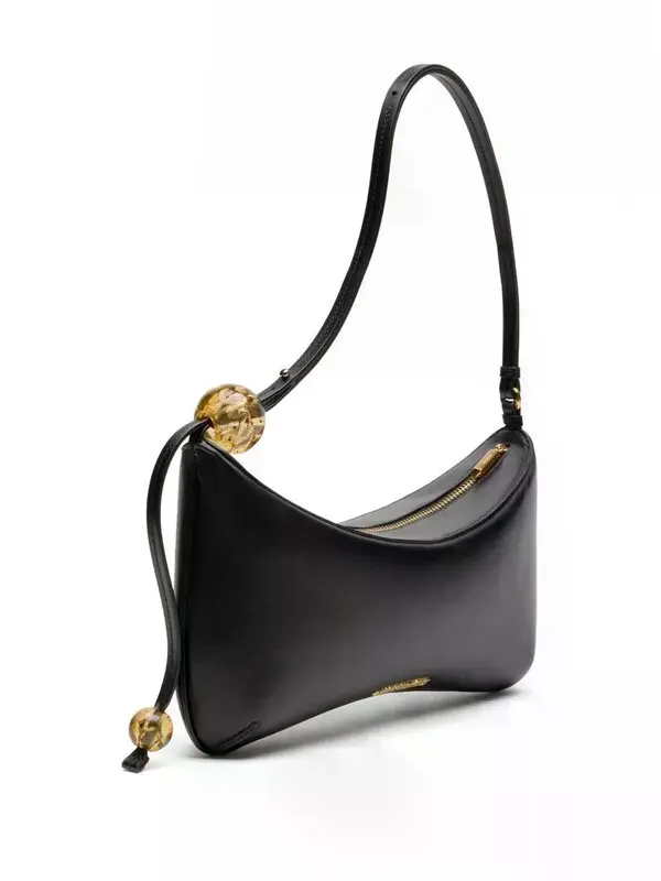 Jacquemus Large Bisou Perle Shoulder Bag - Black