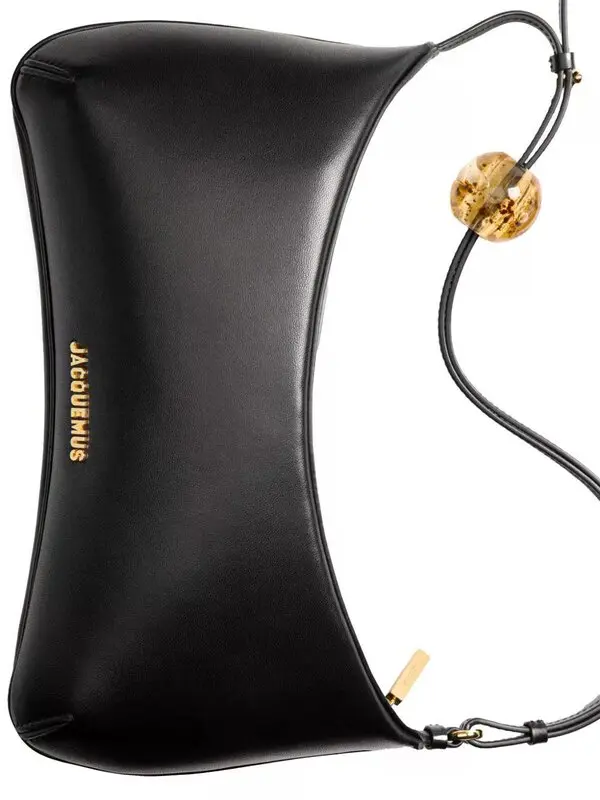 Jacquemus Large Bisou Perle Shoulder Bag - Black