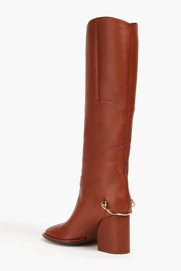Zimmermann Embellished Leather Knee Boots