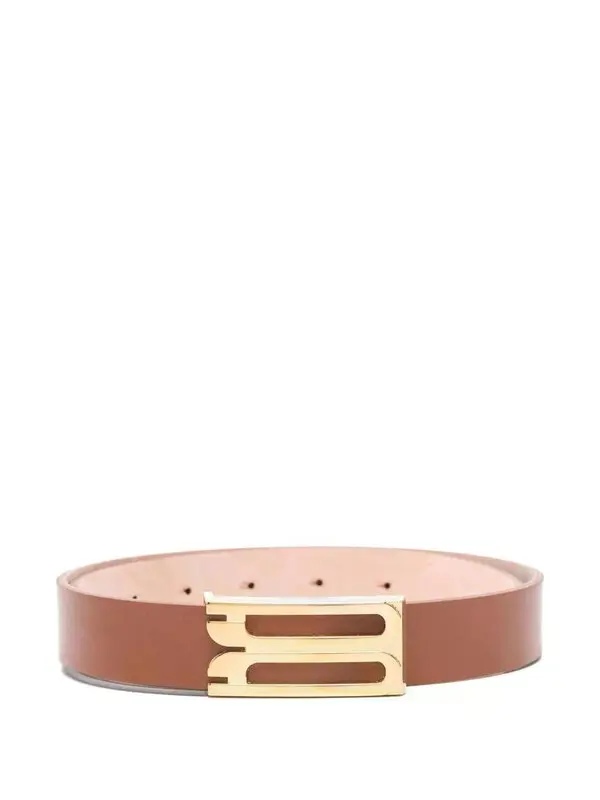 Victoria Beckham Regular B Buckle Belt - Brown