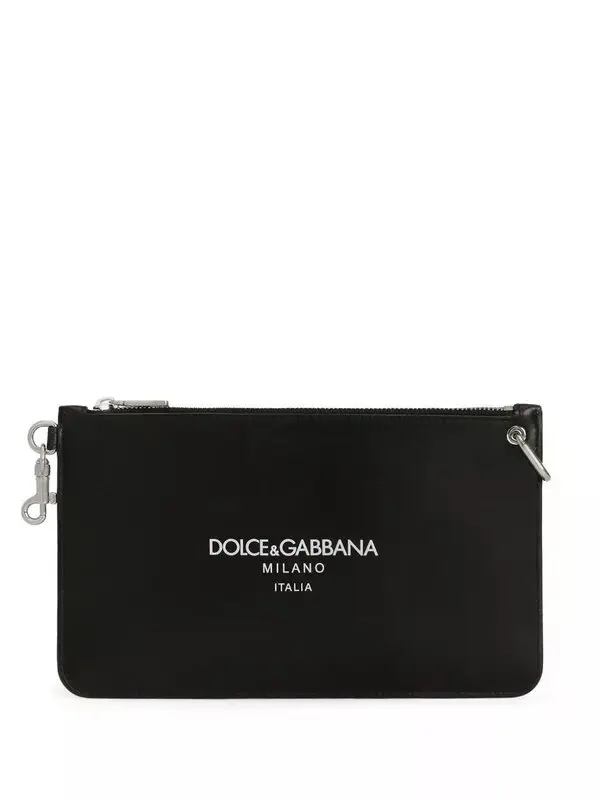 Dolce & Gabbana Logo-lettering Clutch - Black