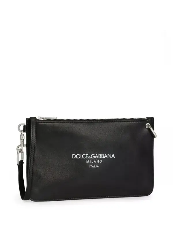 Dolce & Gabbana Logo-lettering Clutch - Black