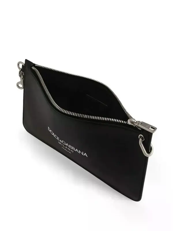 Dolce & Gabbana Logo-lettering Clutch - Black