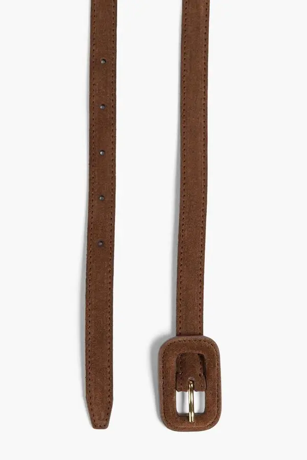 NWT Toteme Thin Suede Belt - Espresso Brown Toteme Wrap-Around Suede Belt In Brown - 60% Off | Editorialist main image 3