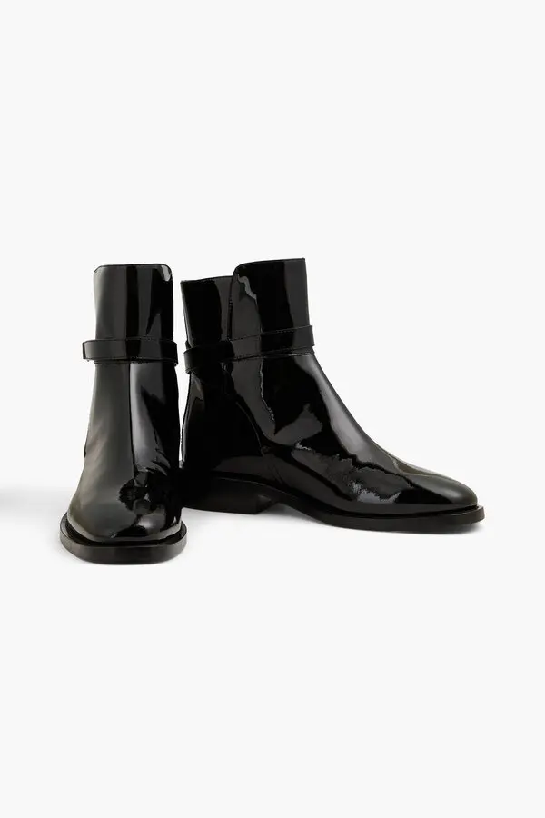 TOTEME Buckled Patent-leather Ankle Boots