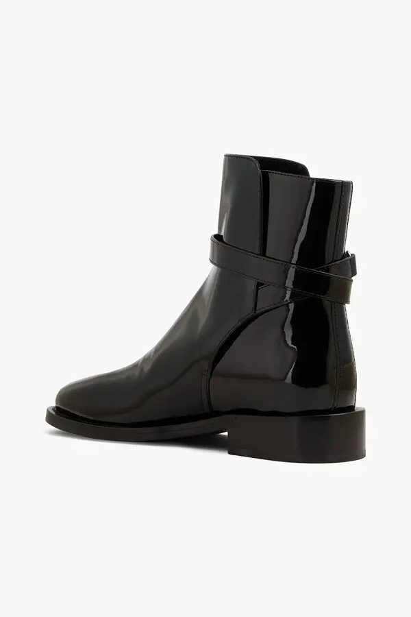 TOTEME Buckled Patent-leather Ankle Boots