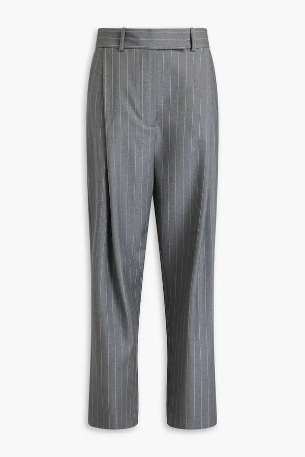TOTEME Cropped Pinstriped Wool-twill Pants