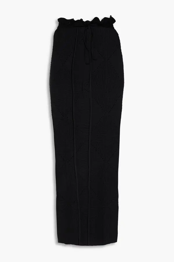 TOTEME Ribbed Wool And Silk-blend Maxi Skirt