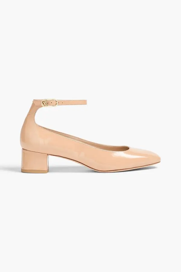 STUART WEITZMAN Jane Patent-leather Pumps - Sand