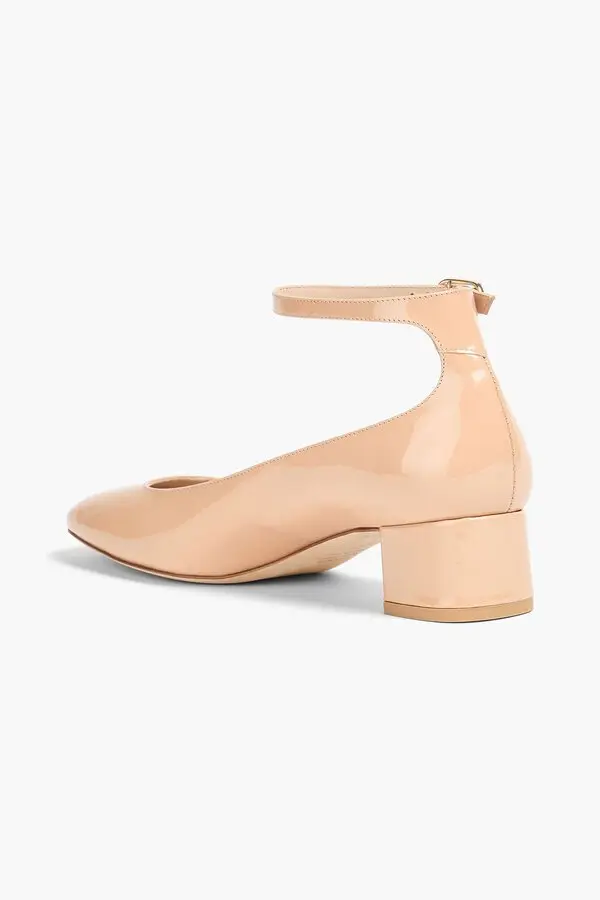 STUART WEITZMAN Jane Patent-leather Pumps - Sand