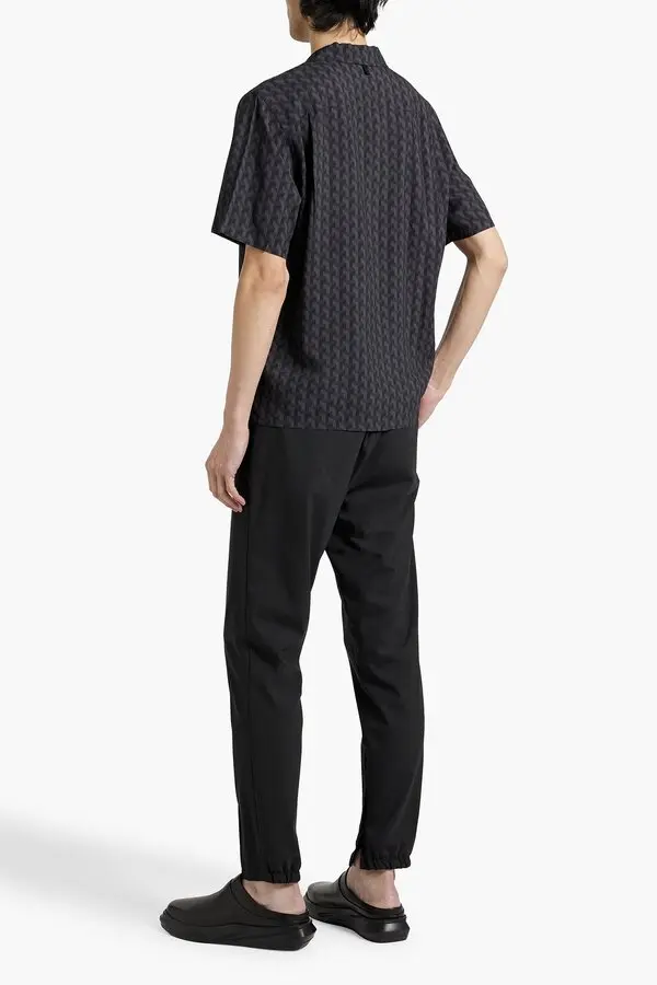 Rag & Bone Avery Printed Crepe Shirt - Black