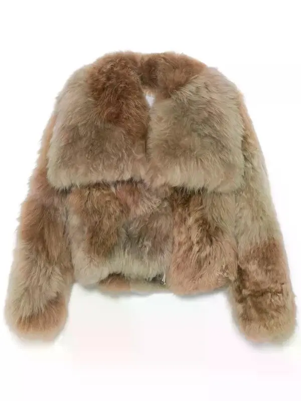 Attico Bi-colour Jacket - Brown
