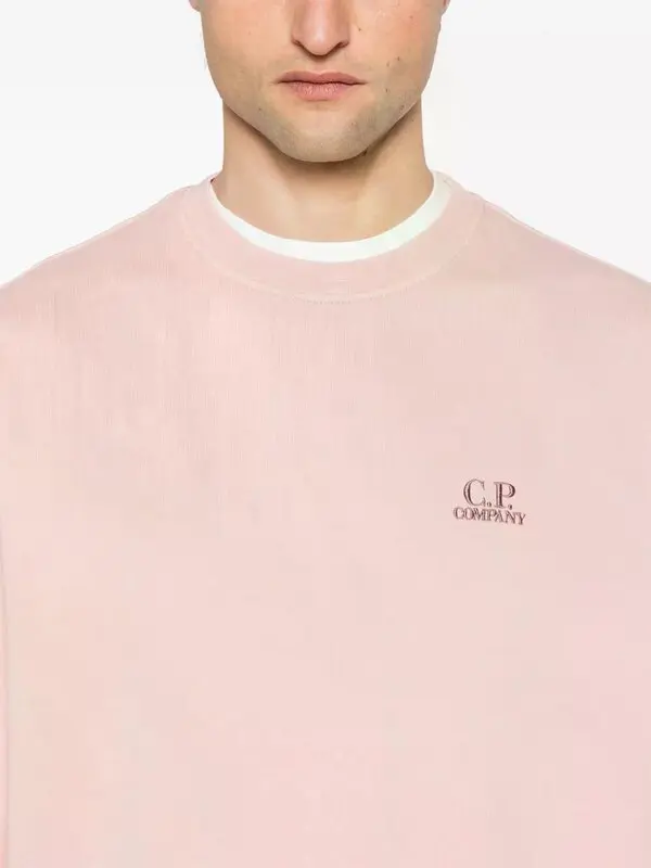 C.P. COMPANY Logo-embroidered Sweatshirt - Pink