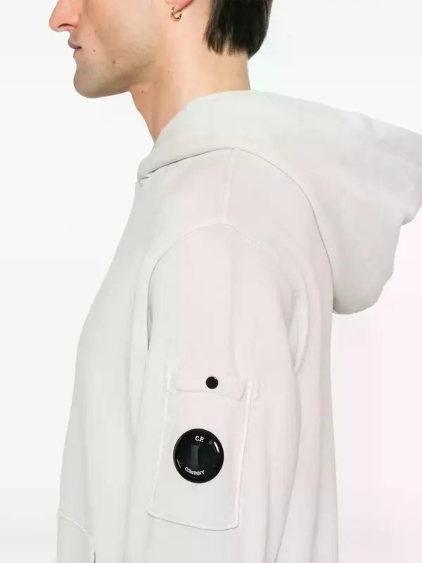 C.P. COMPANY Lens-detail Hoodie - Grey