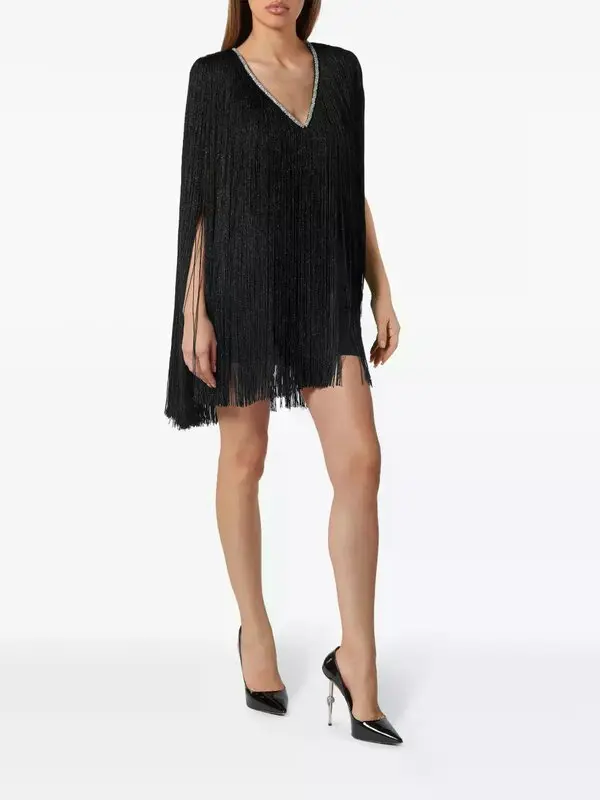 Philipp Plein Fringed Lurex Minidress