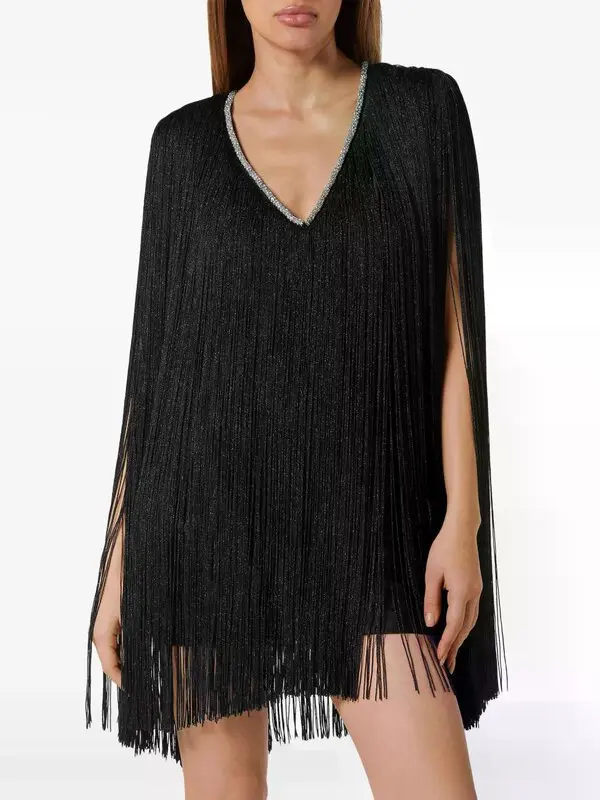 Philipp Plein Fringed Lurex Minidress