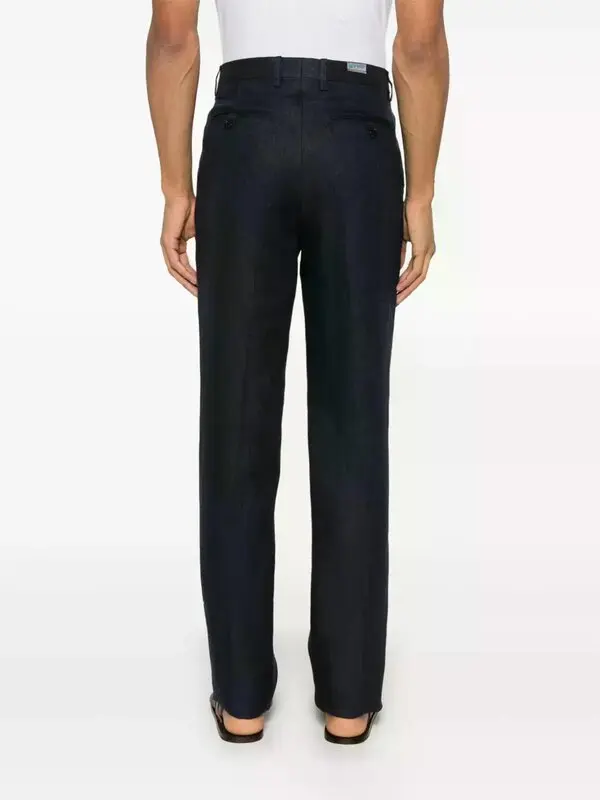 Etro Linen Tapered-leg Trousers