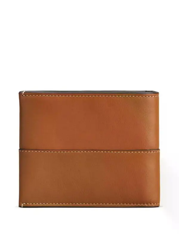 TOD'S Bi-fold Leather Wallet - Brown