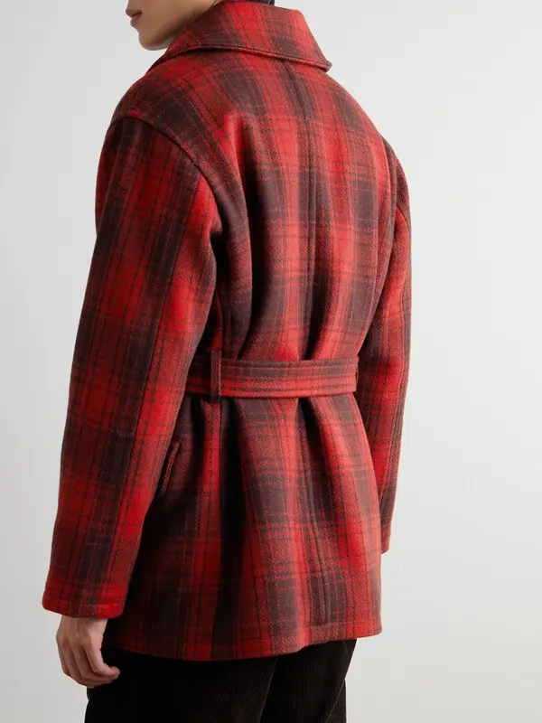Polo Ralph Lauren Polo Country Shawl-Collar Belted Checked Jacket