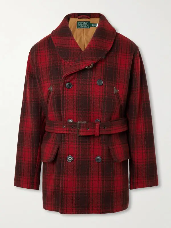 Polo Ralph Lauren Polo Country Shawl-collar Belted Checked Jacket