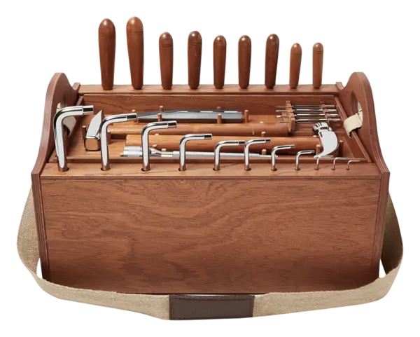 LORENZI MILANO - Lorenzi Milano - Tool Kit With Mahogany Wood Box - Men - Brown