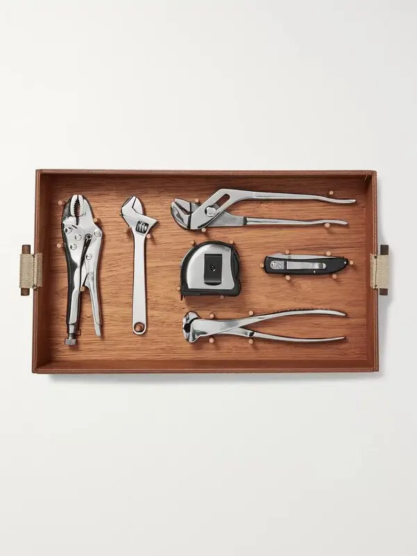 LORENZI MILANO - Lorenzi Milano - Tool Kit With Mahogany Wood Box - Men - Brown