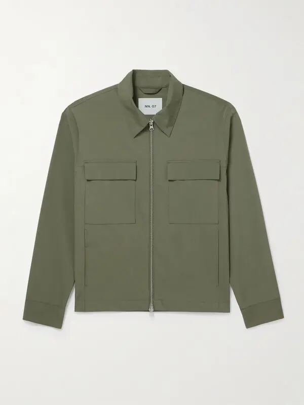 Nn07 Alban 8240 Recycled-twill Jacket - Green