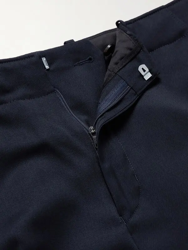 Mr P. Edward Straight-leg Wool Trousers - Blue