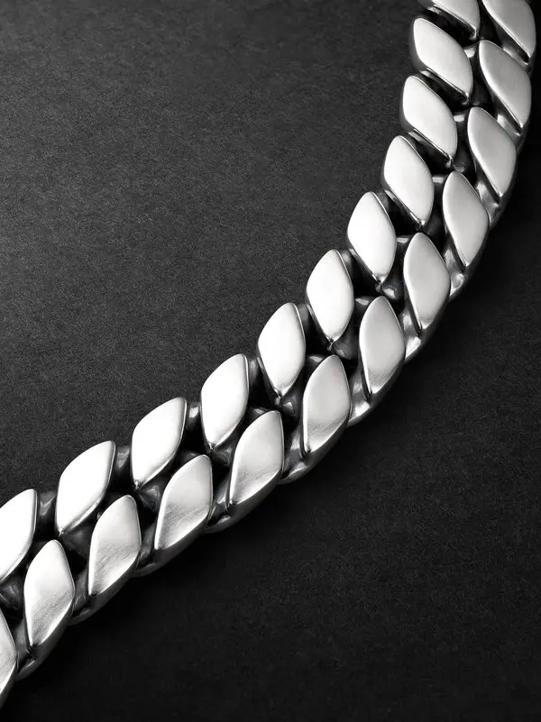 David Yurman Brushed Sterling Curb Chain Bracelet