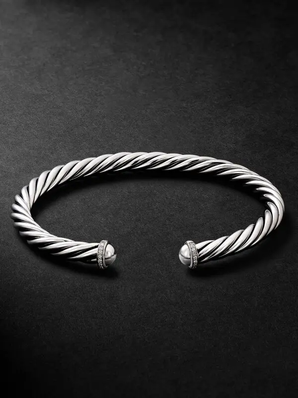 David Yurman Modern Cable Cuff - Silver