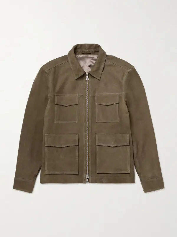 Mr P. Suede Safari Jacket - Green