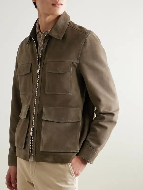 Mr P. Suede Safari Jacket - Green
