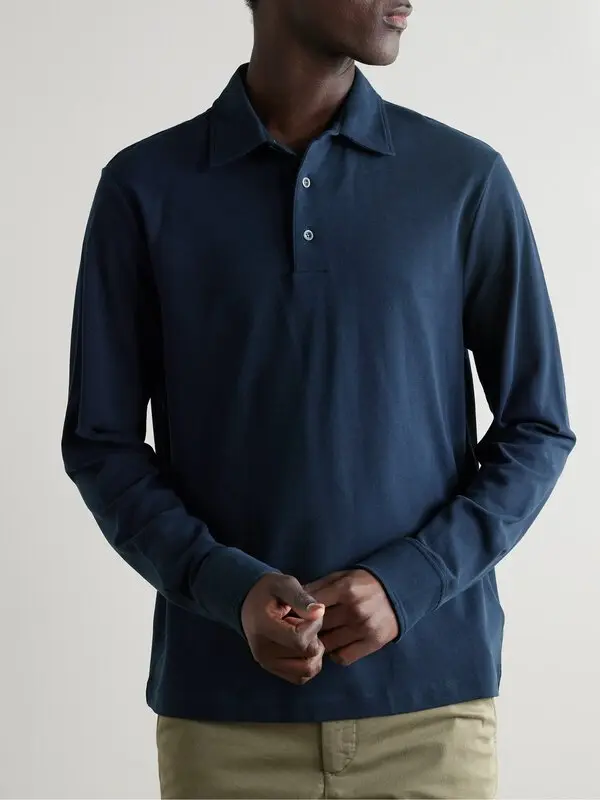 Mr P. Cotton-piqué Polo Shirt