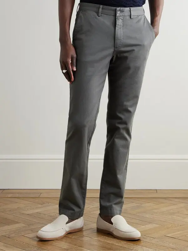 Mr P. Slim-fit Cotton-twill Chinos