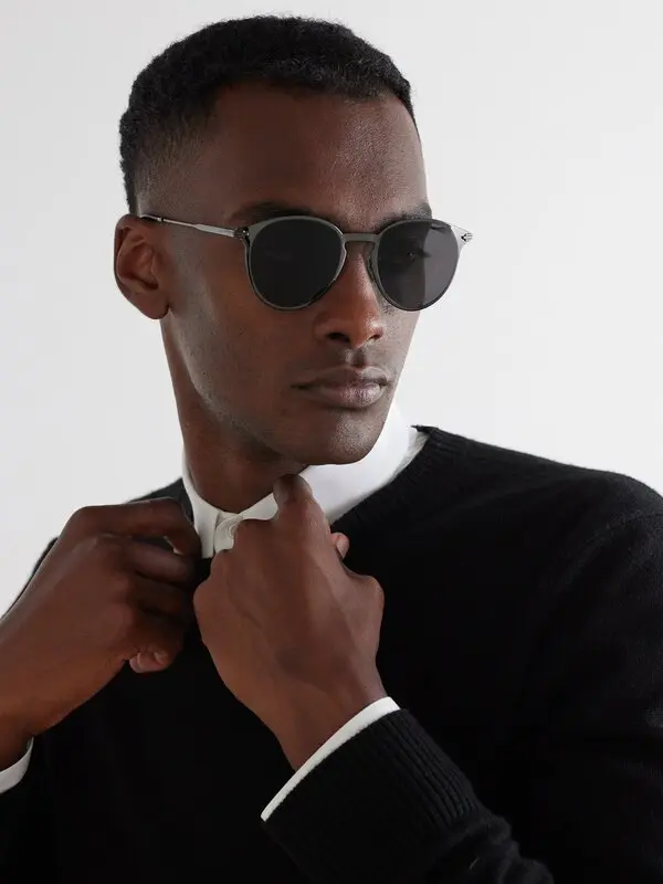 Dior Round Metal Sunglasses - Metallic