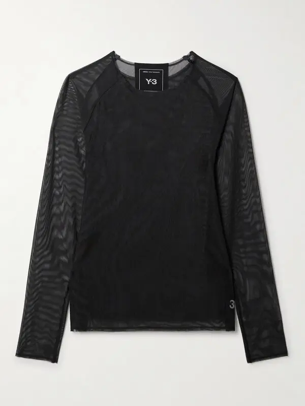 ADIDAS ORIGINALS Y-3 Layered Stretch Recycled-mesh Shirt